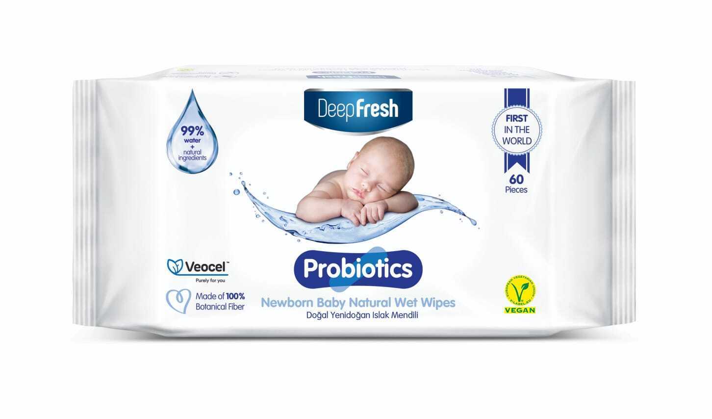 Deep Fresh Biodegradable Water Wipes Enriched With Probiotics 12 Packs ...